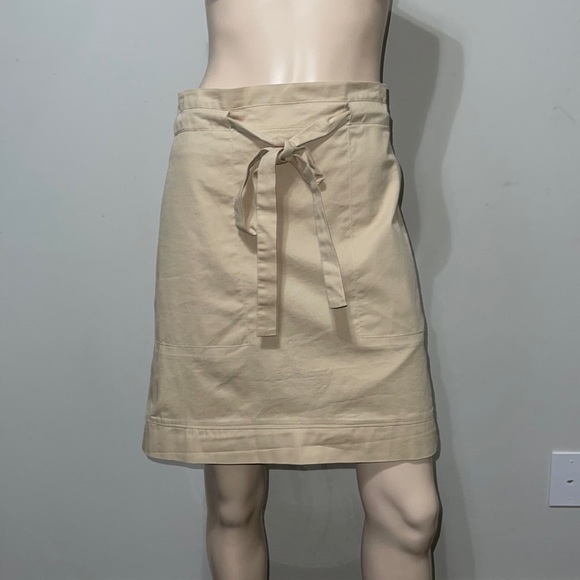 Max Studio | Skirts | Tan Linen Drawstring Pencil Skirt 2 | Poshmark